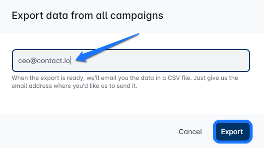 How to export data from account – Cleaning in Motion
